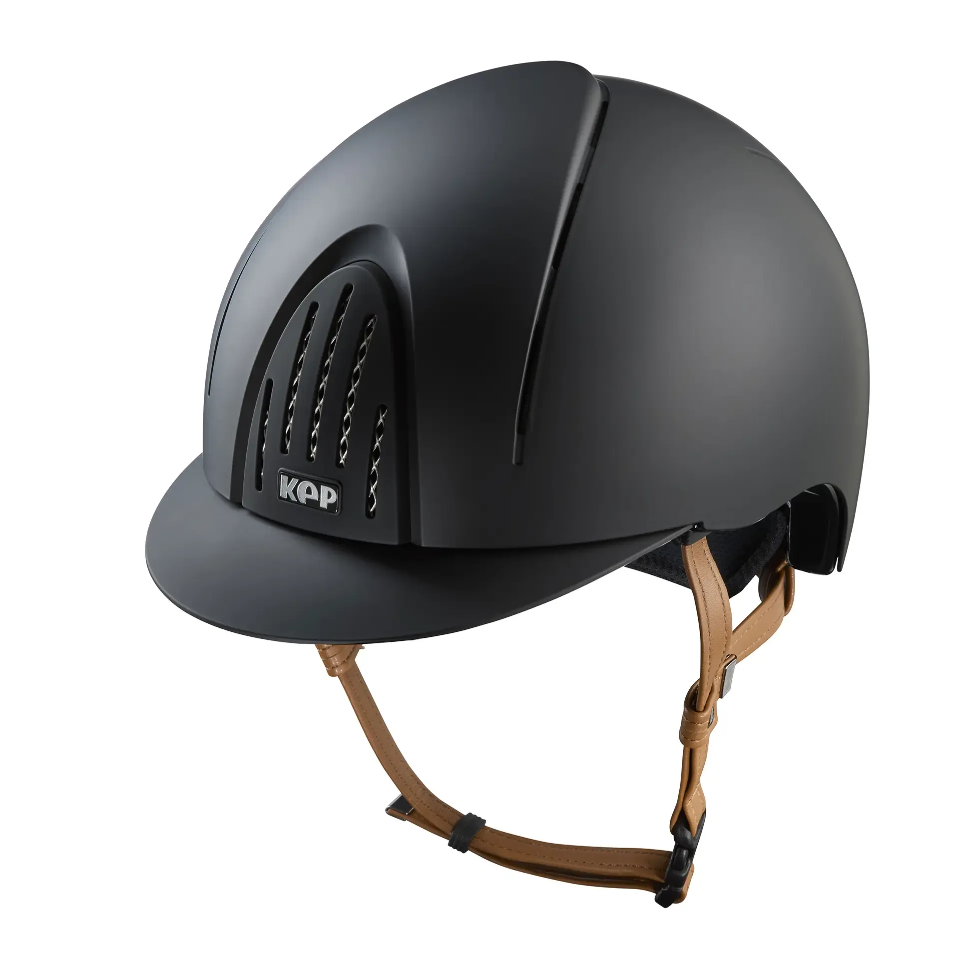 Smart Nova Riding Helmet / Textile Black / Beige Chinstrap | Kep Italia